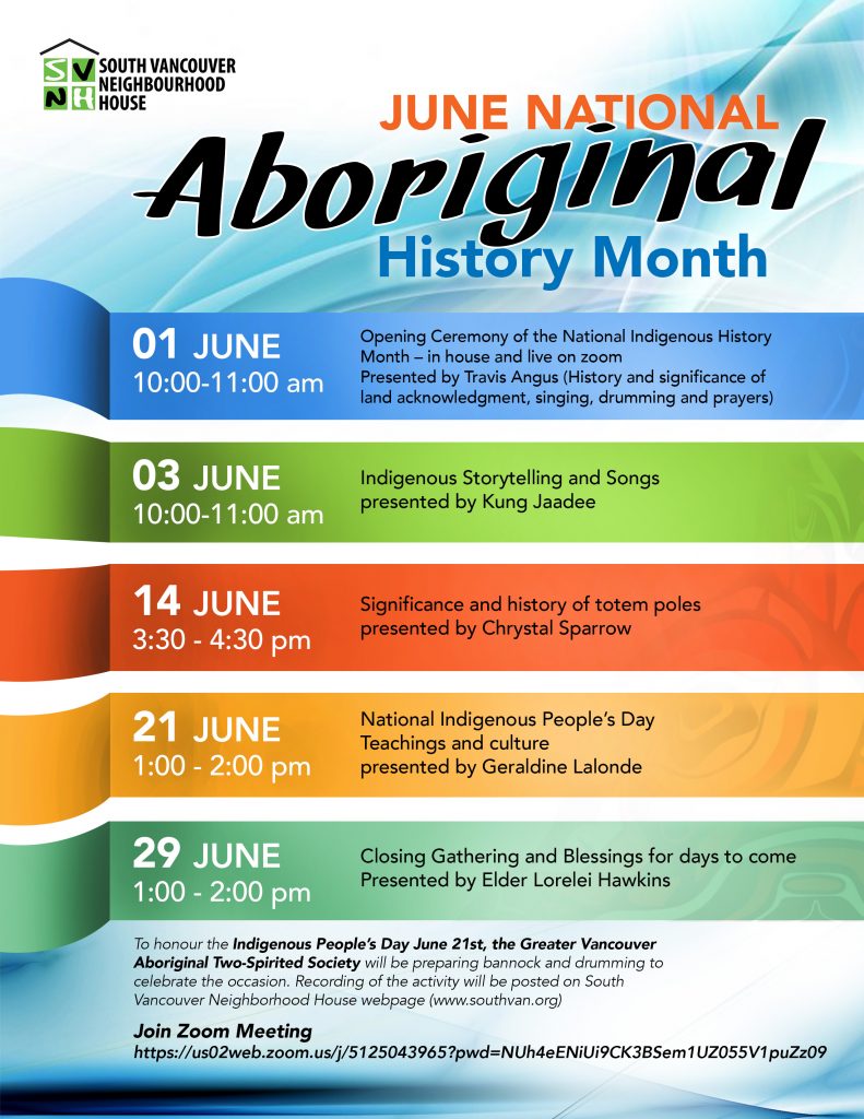 Join us in June for National Indigenous History Month Events - South ...